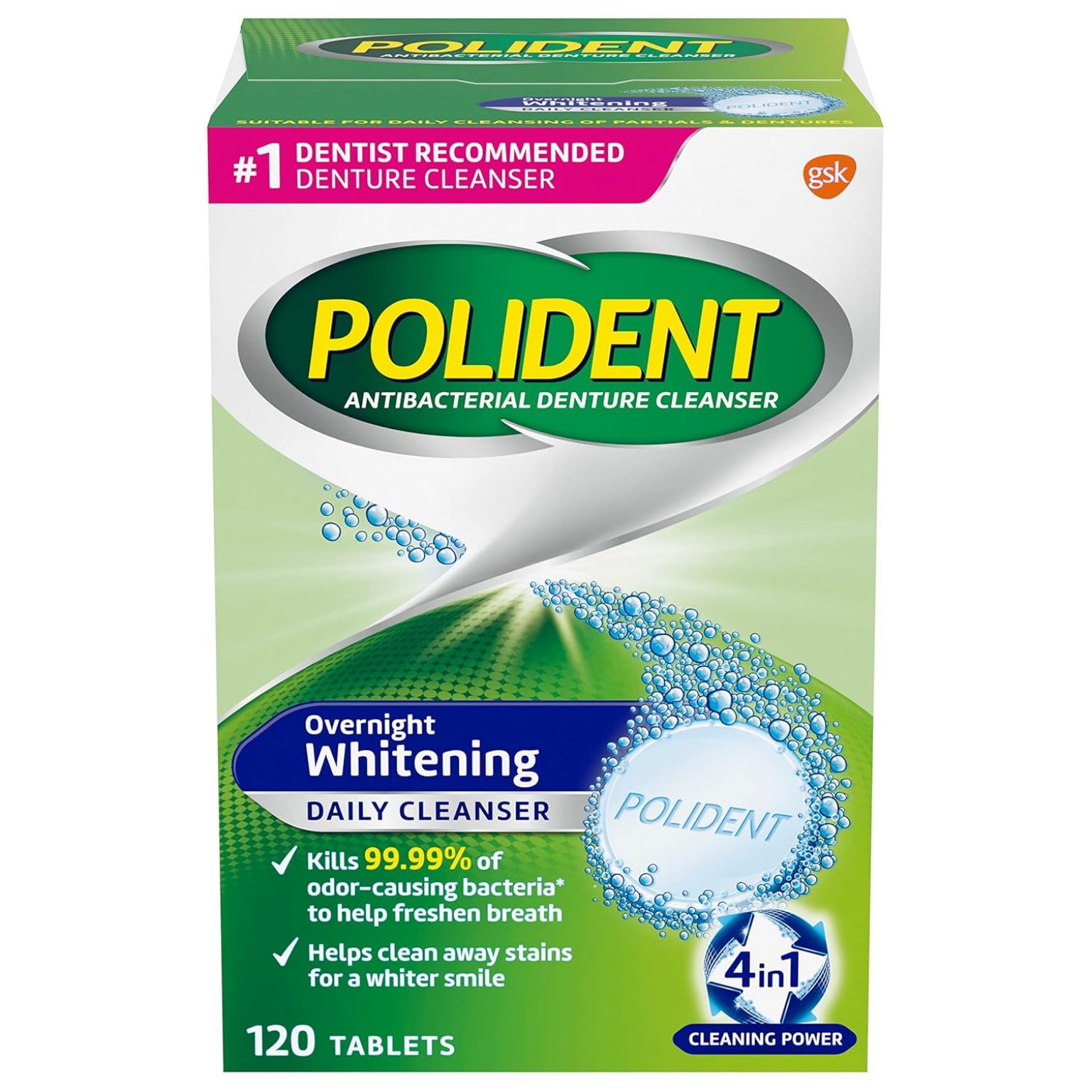 Polident Overnight Whitening Denture Cleanser Tablets Review - Hunter ...
