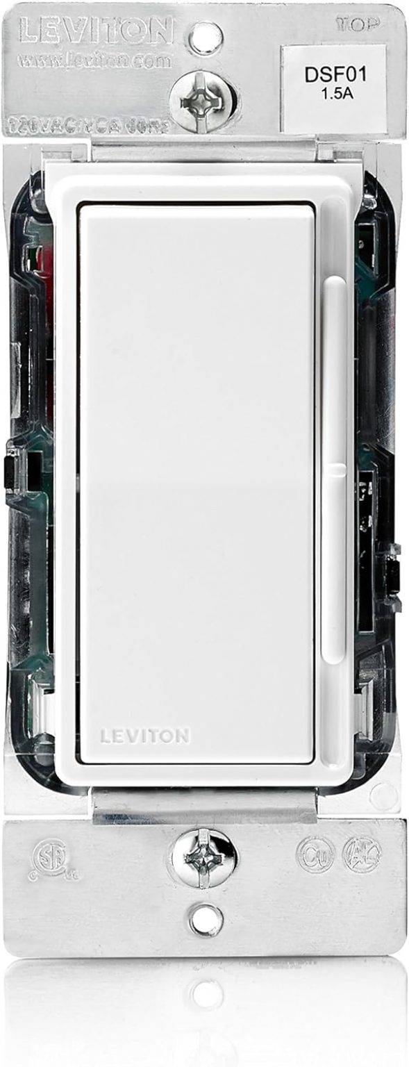 Leviton DSF01-10Z Decora Rocker Slide Fan Speed Control Review - Hunter ...