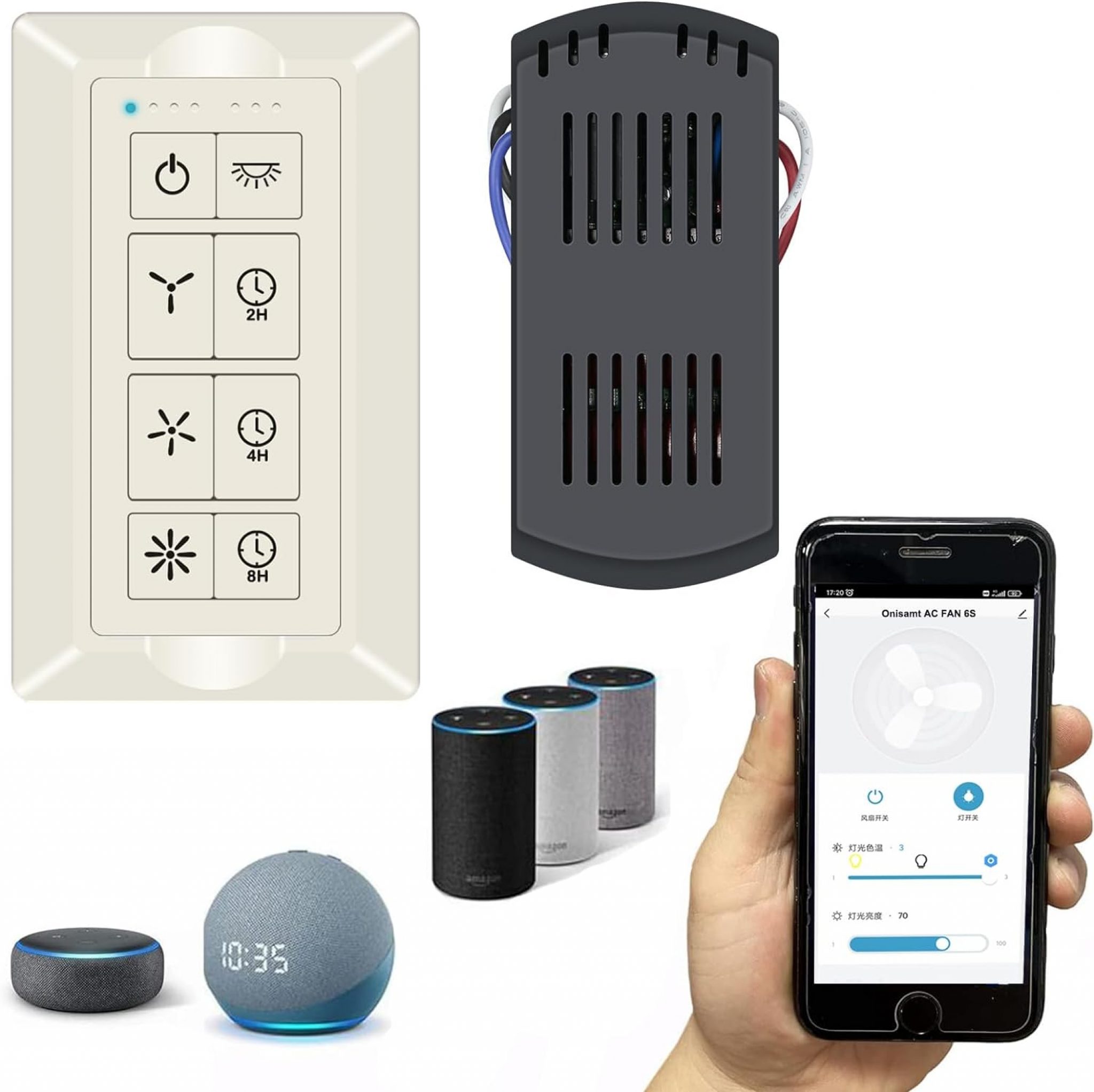 Transform Your Space with Smart Ceiling Fan Control and Dimmer Light ...