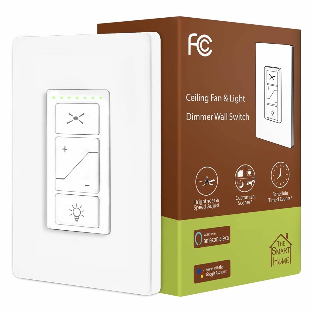 Smart Ceiling Fan Control and Dimmer Light Switch Review - Hunter ...