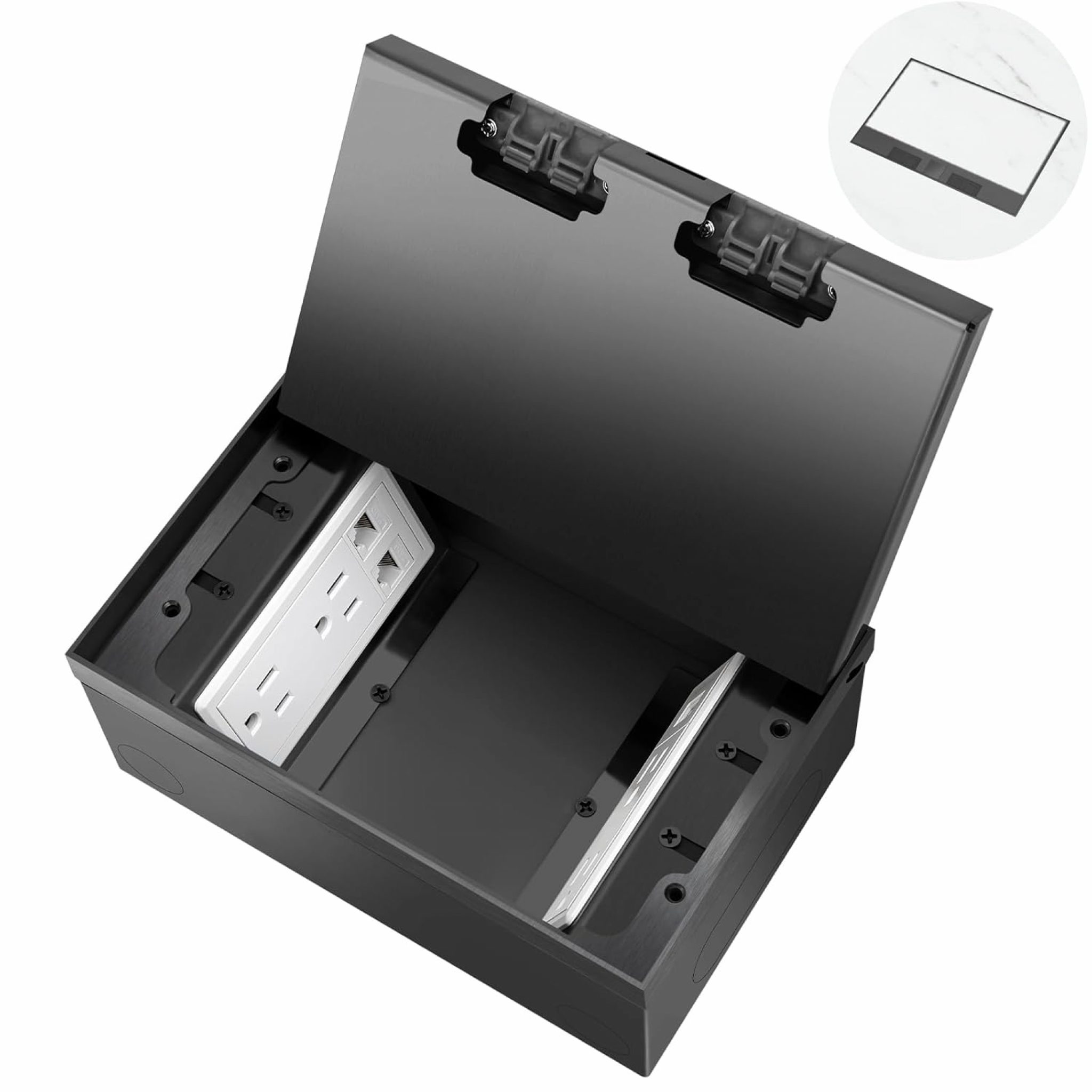 Explore the Vagueior Recessed Floor Electrical Outlet Kit: Your Ideal ...